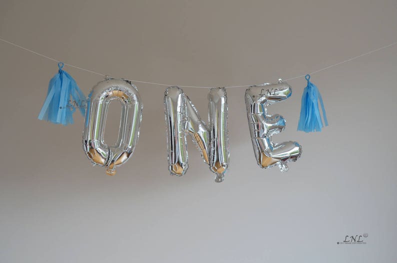 ONE Letter Balloon 16 Gold Balloon Silver Balloons | Etsy