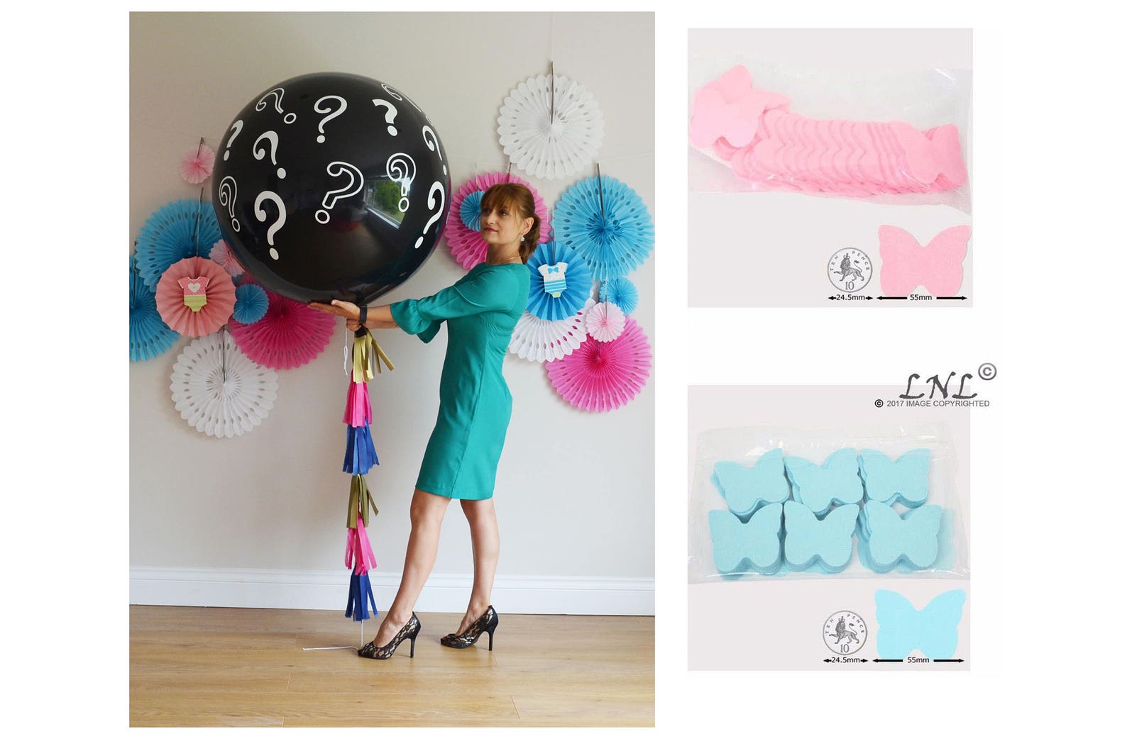 Gender Reveal Balloon Question Mark Balloon Confetti - Etsy