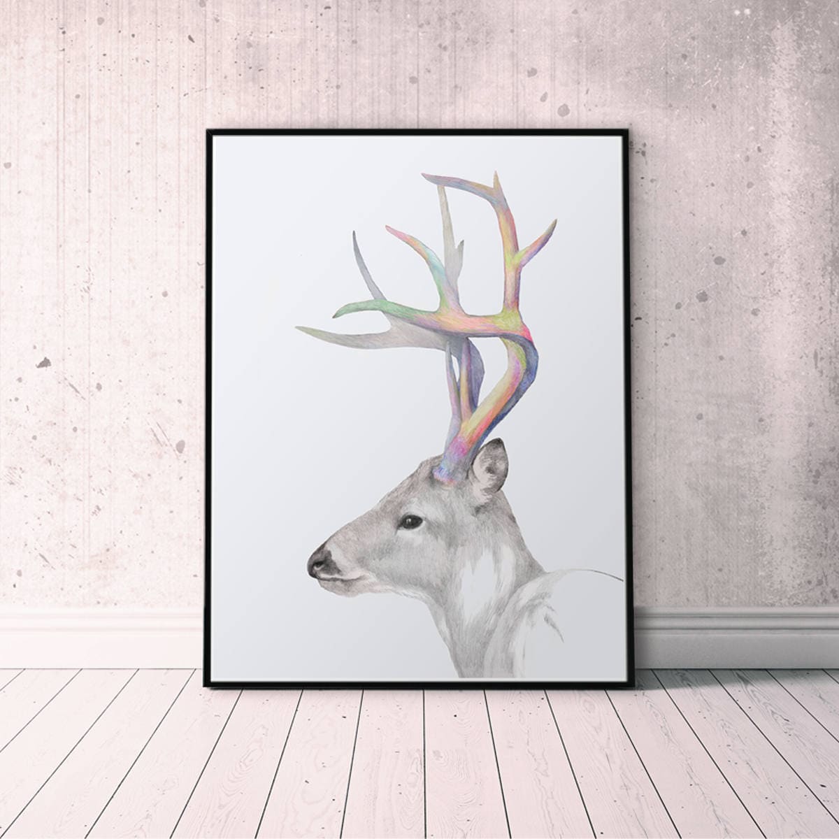 Buck and Doe Wall Art Doe and Deer Poster Stag and Doe | Etsy