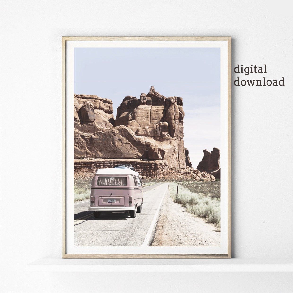VW Bus Decor Set of 2 Prints Adventure Awaits 2 Piece Wall Art - Etsy