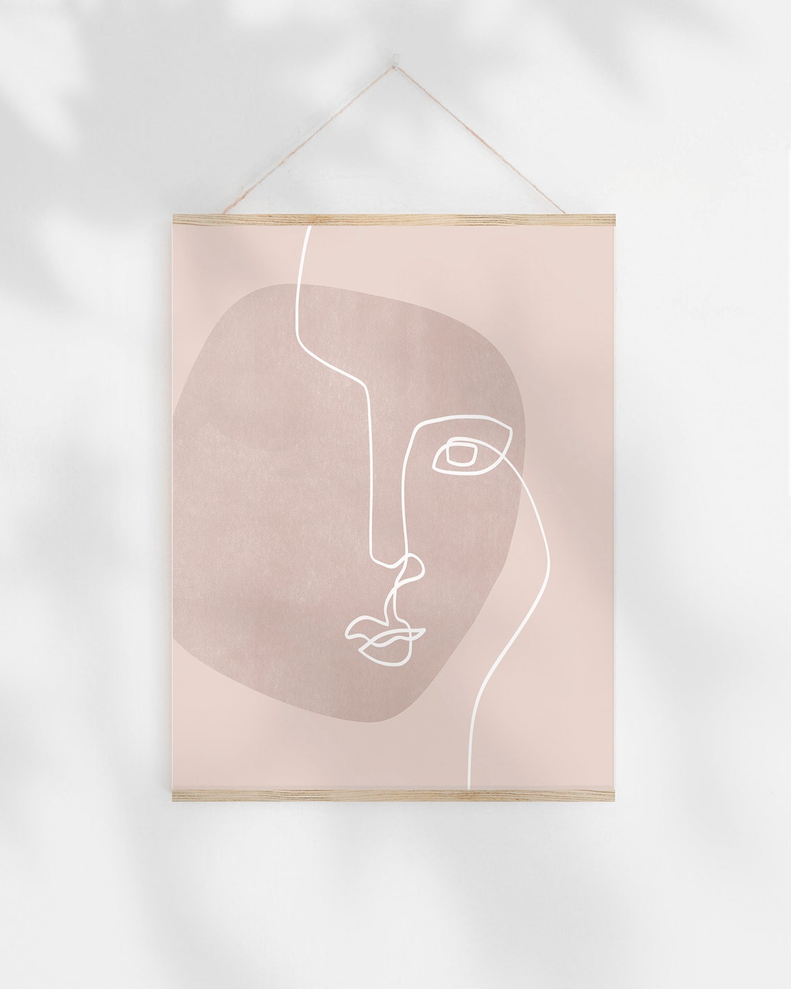 Abstract Face Minimalist Wall Art Digital Download One Line | Etsy
