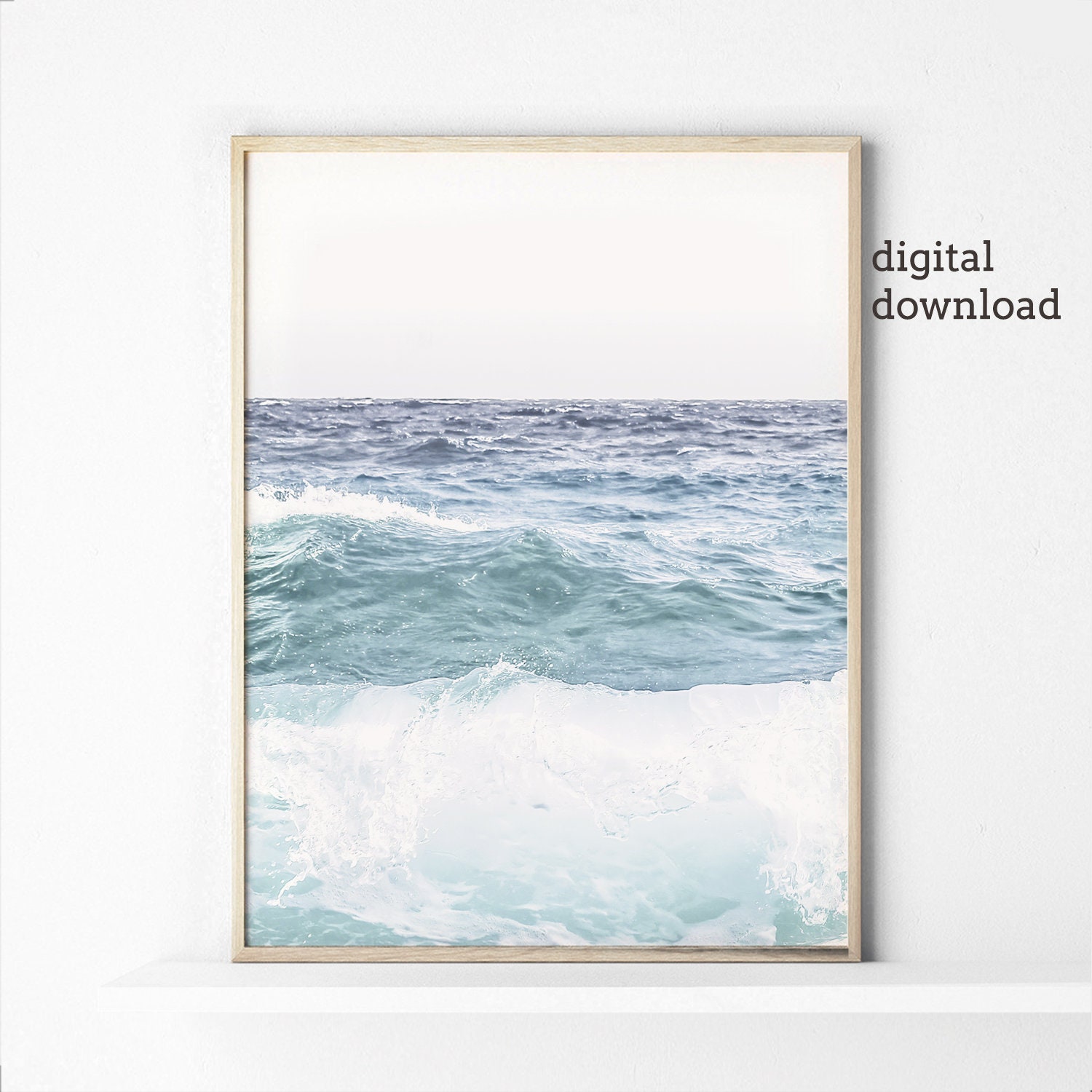 Triptych Ocean Prints Ocean Waves Art Printable Wall Art | Etsy