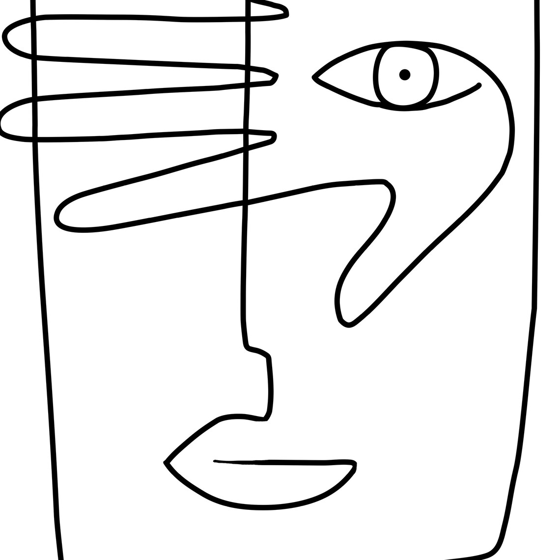 Abstract Line Art Printable Sketch Face Illustration Art - Etsy