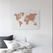 World Map Watercolor Art Printable Map Terracotta Horizontal - Etsy