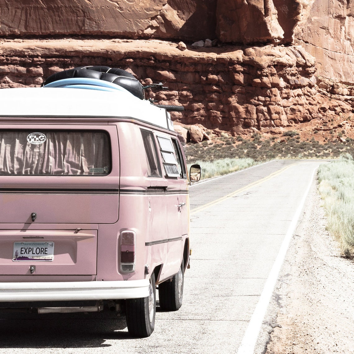 VW Bus Decor Set of 2 Prints Adventure Awaits 2 Piece Wall Art - Etsy