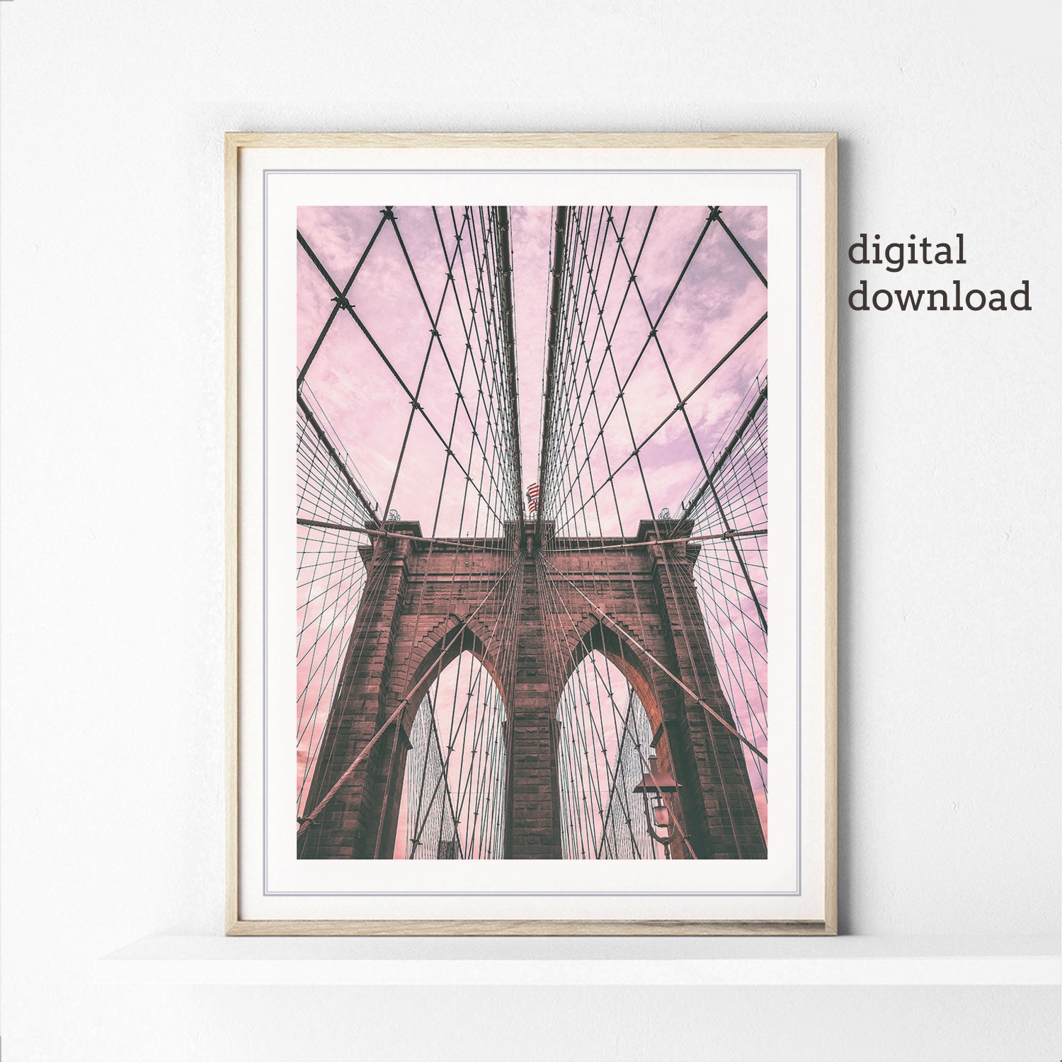 Brooklyn Bridge Brooklyn Map Print New York Wall Art Set of | Etsy
