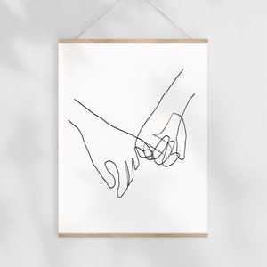 Minimalist Love Art Print Set, Abstract Love Couple Printable Art ...