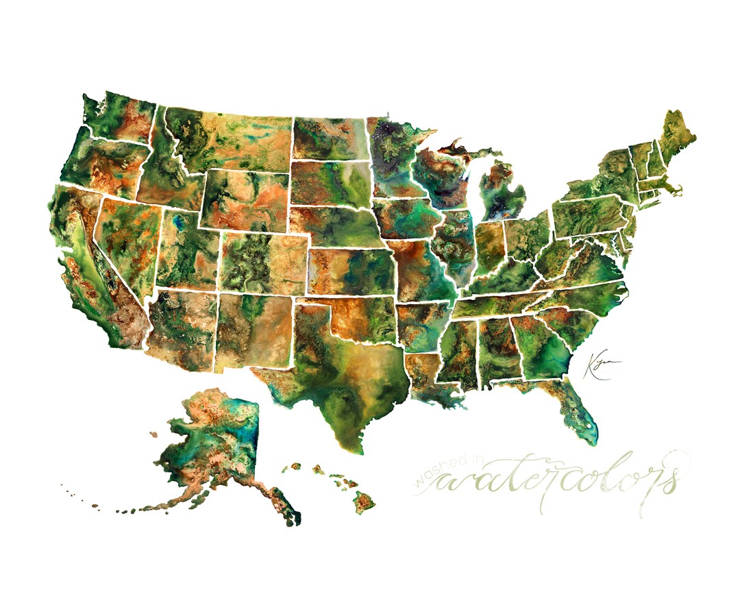 Individual State Prints **choose Your State!** - Etsy
