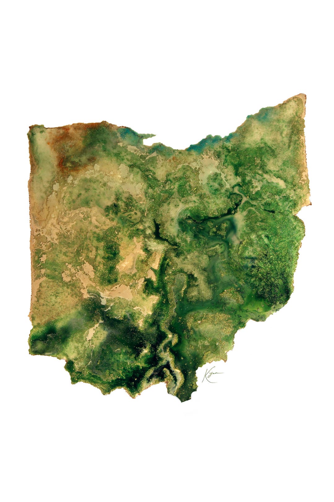 Ohio Topography Print - Etsy