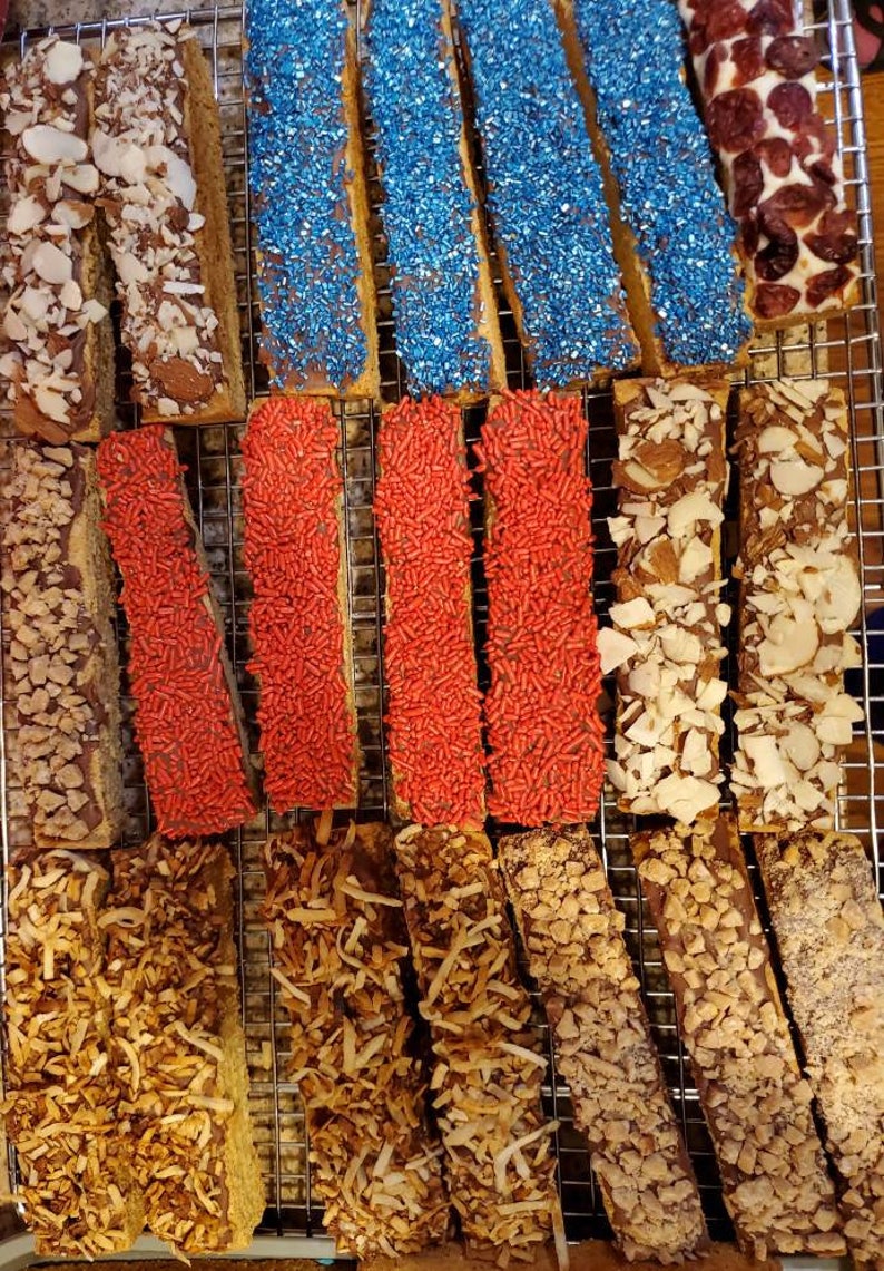 Artisan/biscotti/assorted Chocolate Dipped/birthday/anniversary/ Gifts/cookie /1.5 Lb - Etsy