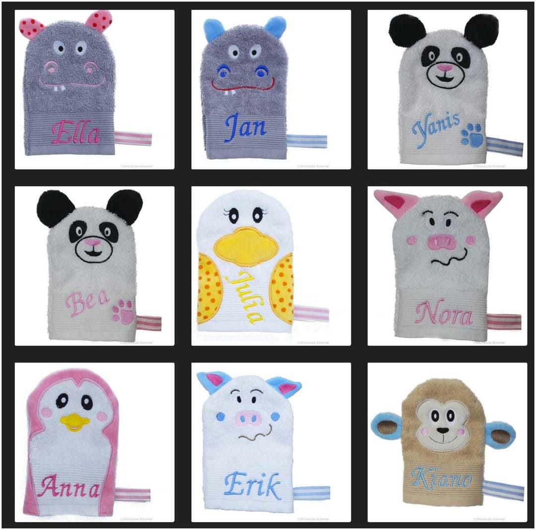 Washcloth With Name Kiano Julia Jan Bea Yanis Anna Erik Nora - Etsy Ireland
