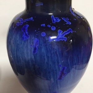 Noble Blue Ceramic Vase KTU Unterstab, Large Studio Vase Handmade Large ...