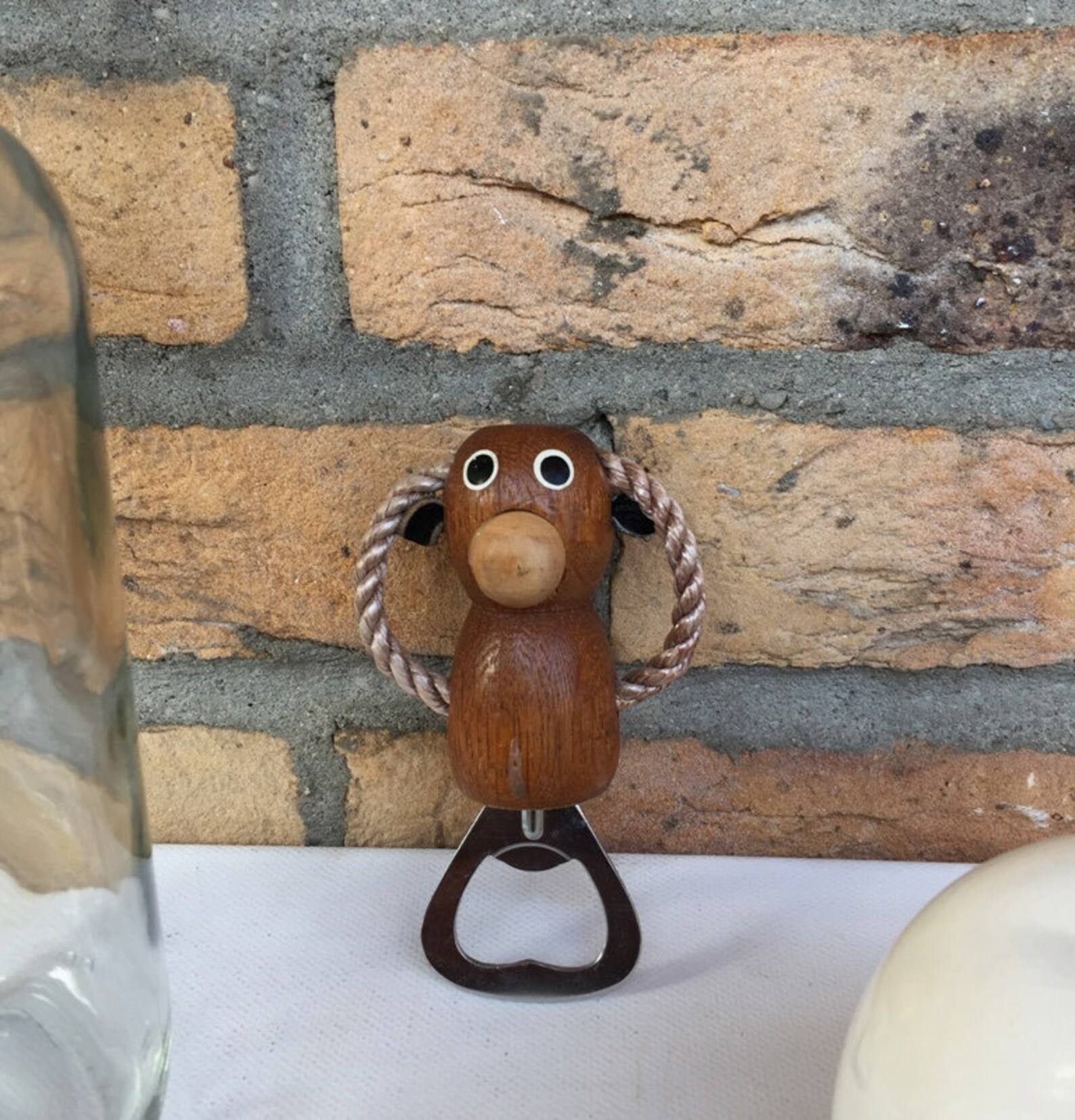Teak Monkey Bar Tools Figurines, Danish Design, 3 X Optimist Monkey Bar ...