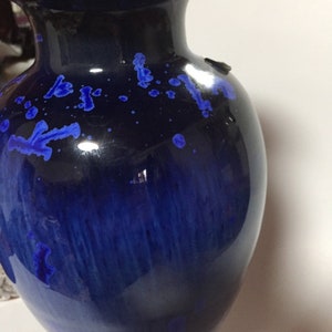 Noble Blue Ceramic Vase KTU Unterstab, Large Studio Vase Handmade Large ...