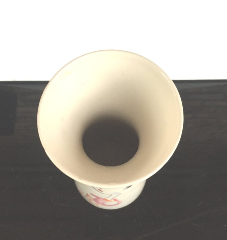 MCM Italian Ceramic Vase Hand Painted Design Vase by S.I.C. Space Age ...