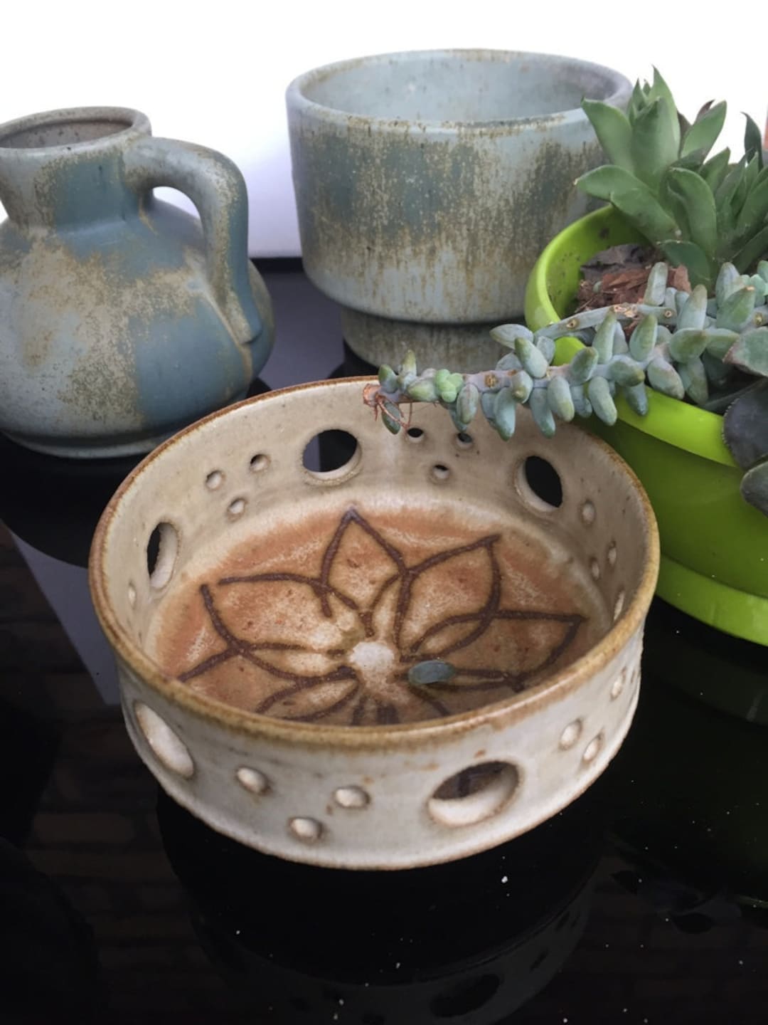 Soholm Blume Keramik Schale, handgefertigt Ringschale, Aufbewahrung ...