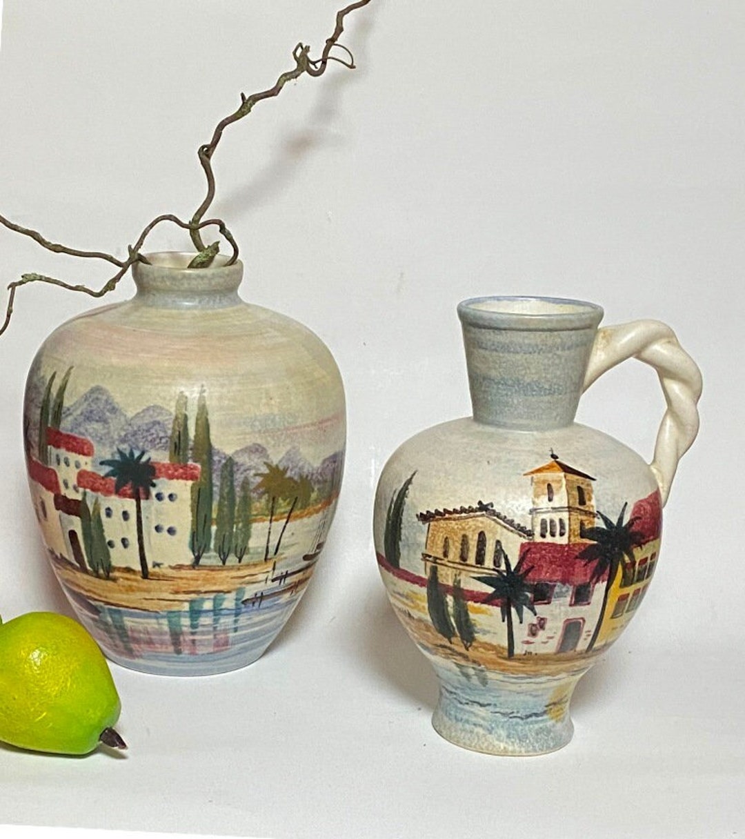 JAWE Swiz Ceramic Vase, Handmade Large Vase and - Free Jug - Hand ...