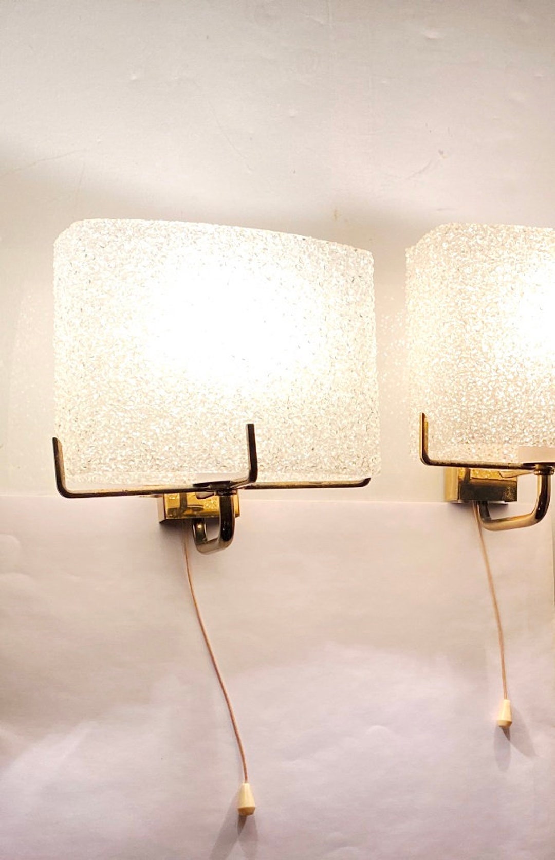 Brass Granules Design Wall Lamp Set MCM Art Wall Lights Rare Wall ...
