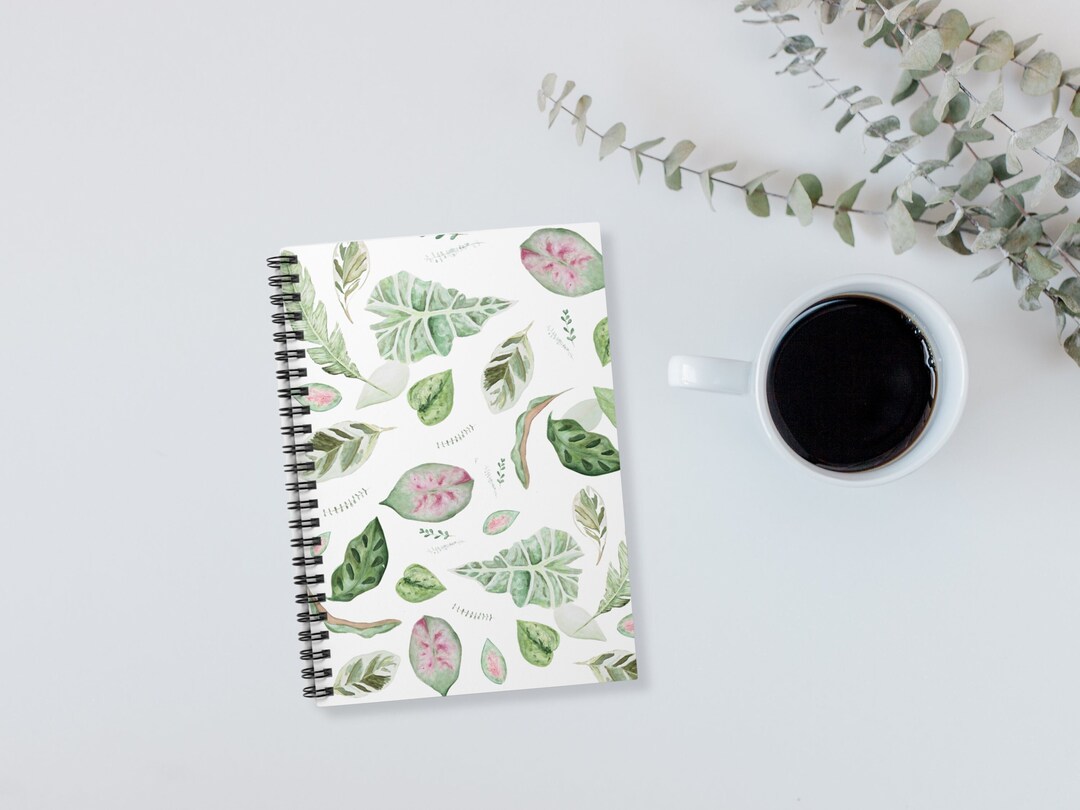 Botanical Notebook Plant Lined Paper Spiral Bound Notebook Gift for ...