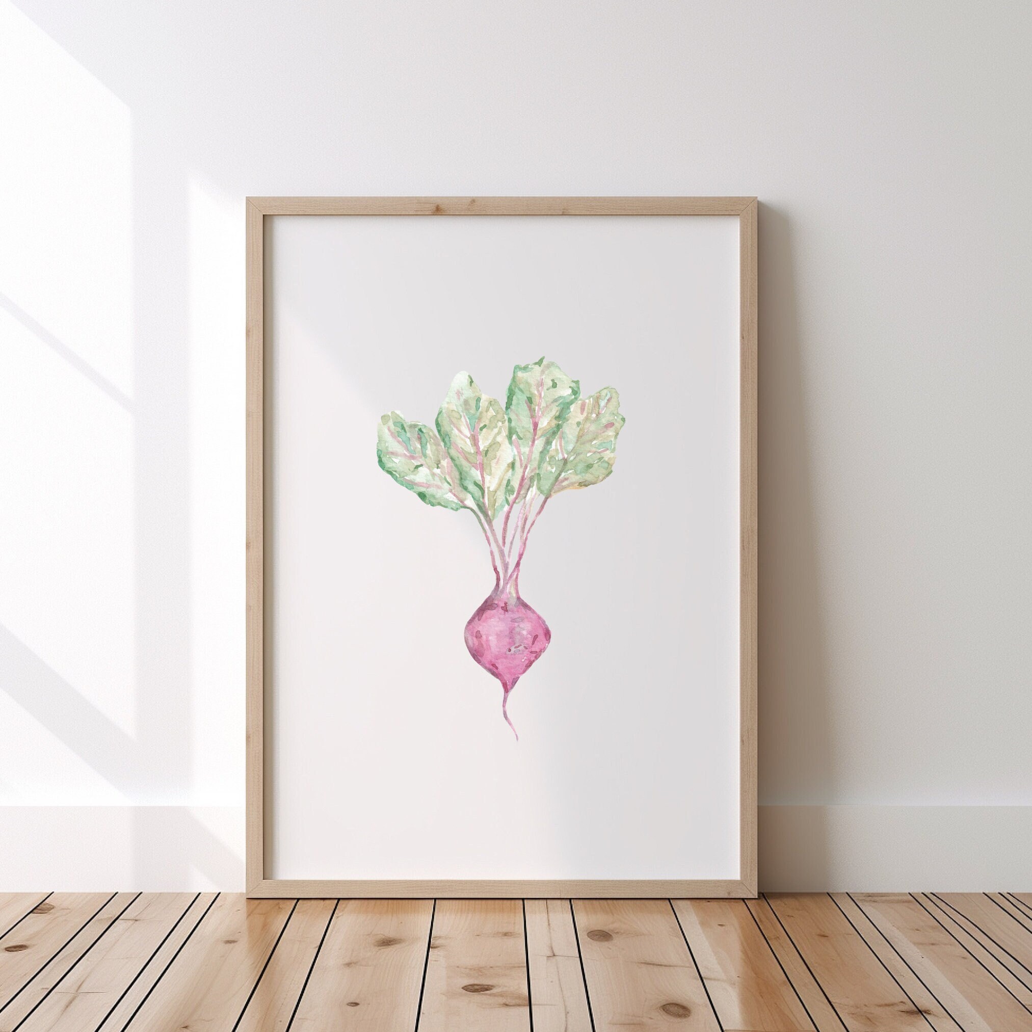 Beet Art Print, Printable Kitchen Wall Art, Farmhouse Decor, Vegetable ...