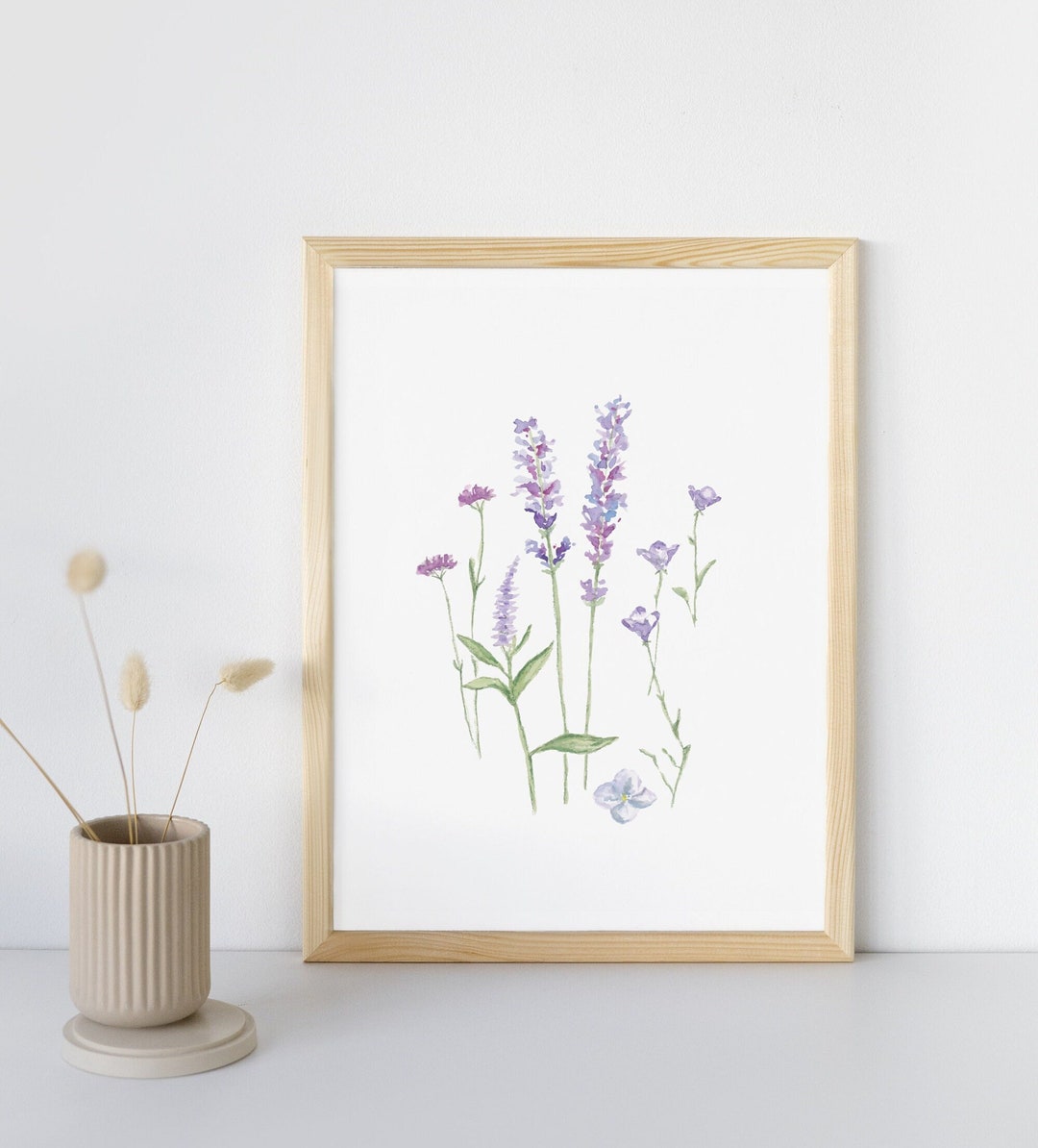 Lavender Art Print, Floral Wall Art, Flower Art Print, Spring Flower ...