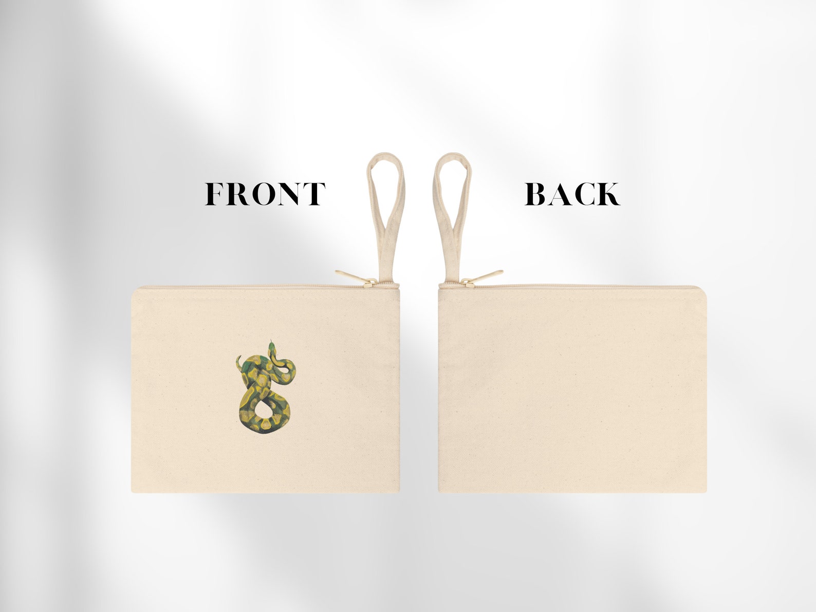 Snake Accessory Zipper Pouch, Trendy Snake Cosmetic Bag, Edgy Pencil ...