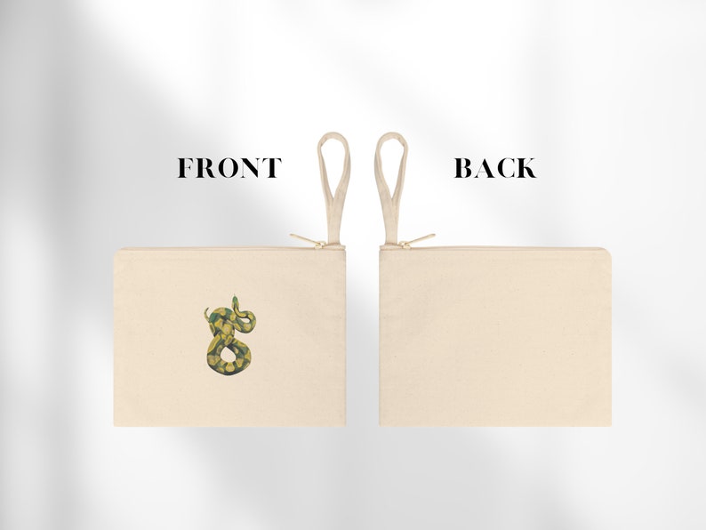 Snake Accessory Zipper Pouch, Trendy Snake Cosmetic Bag, Edgy Pencil ...