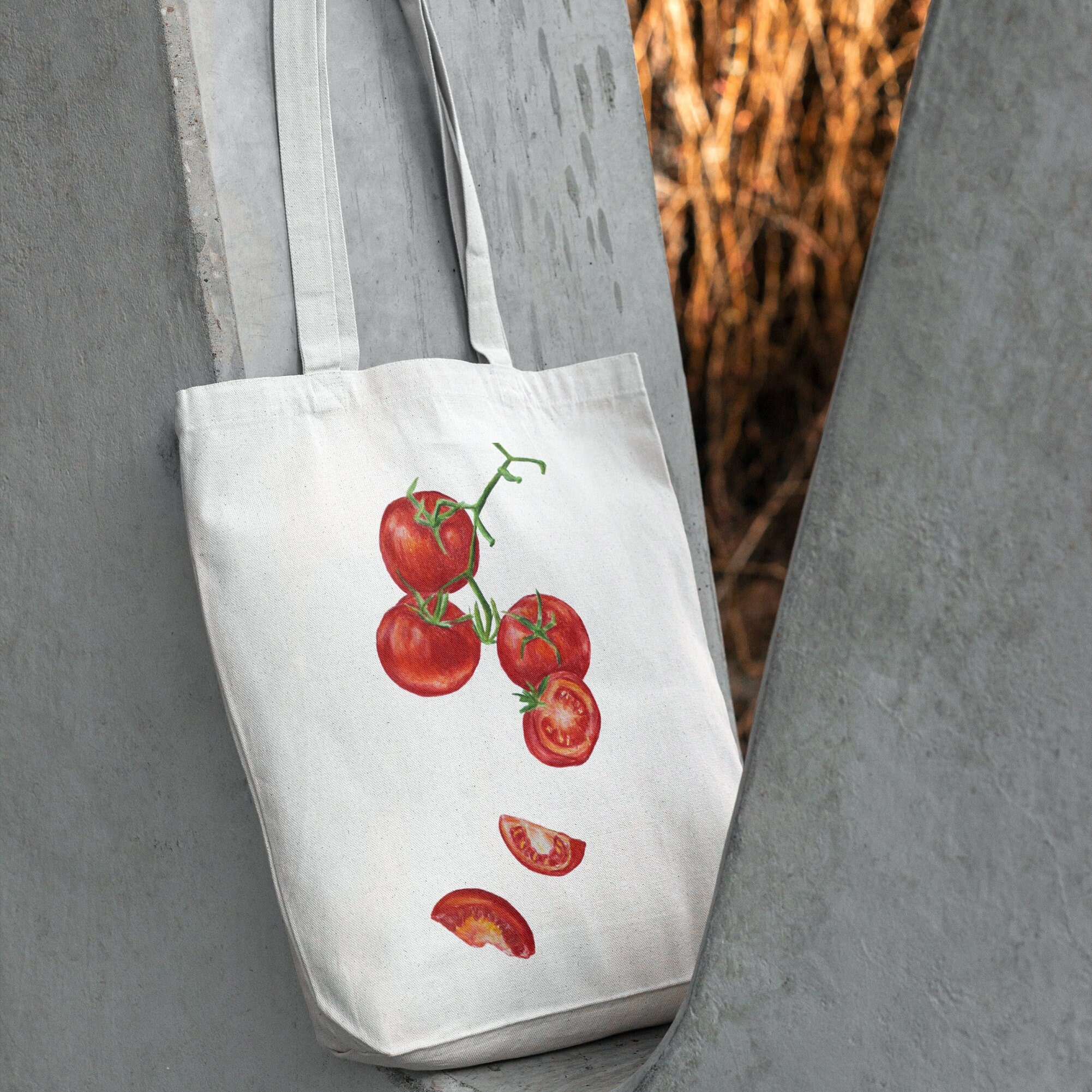 Tomato Tote Bag Farmers Market Tote Cotton Canvas Tote Bag Trendy Tote ...