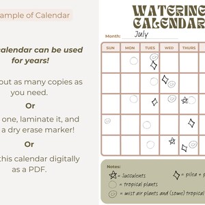 Plant Care Guide, Plant Planner, Houseplant Log, Printable Plant Care ...