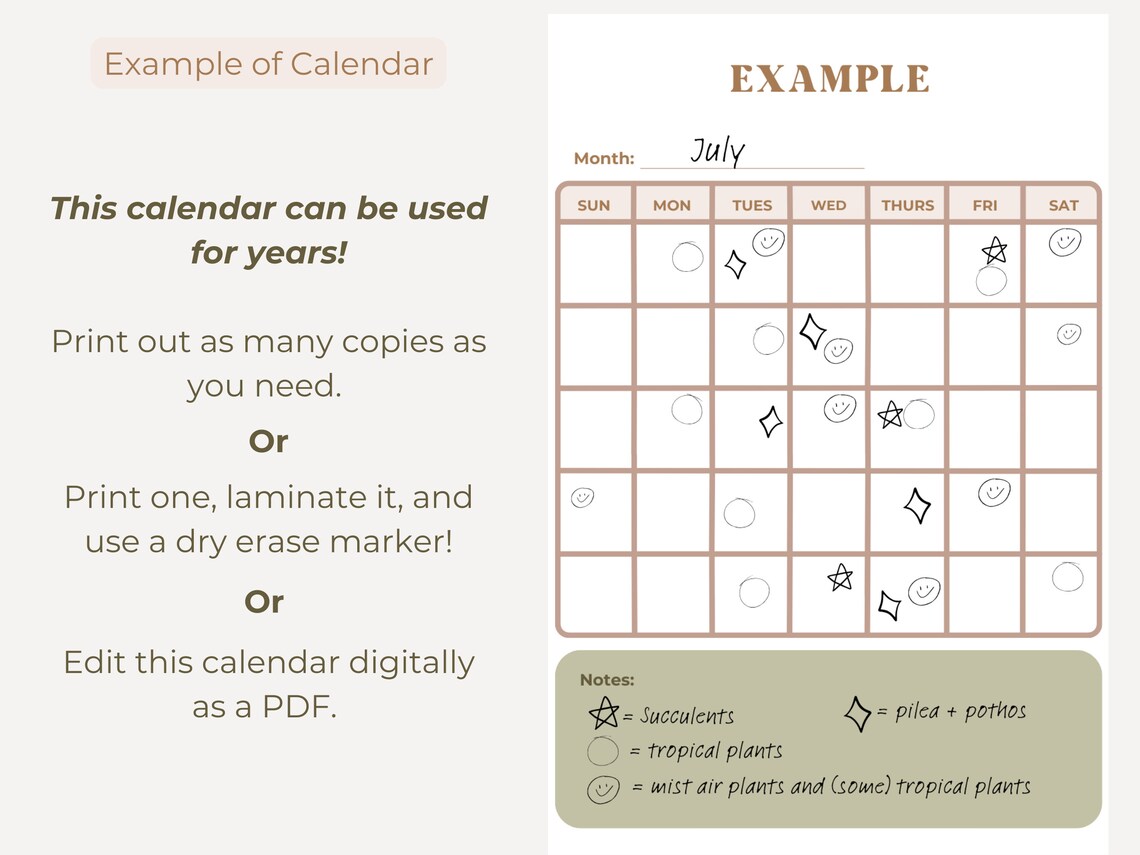Plant Watering Schedule, Plant Care Guide, Houseplant Tracker ...