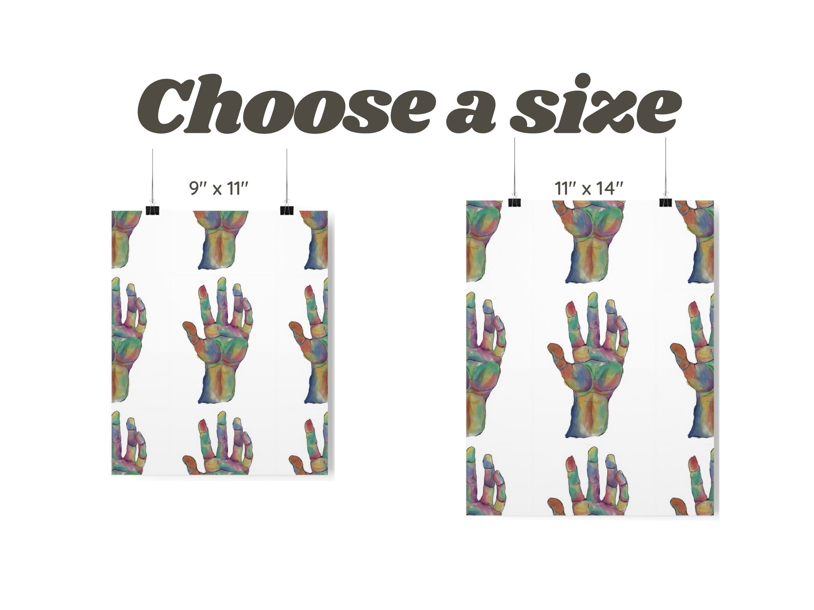 Hand Art Print, Watercolor Painting Wall Decor, Colorful Art Print ...