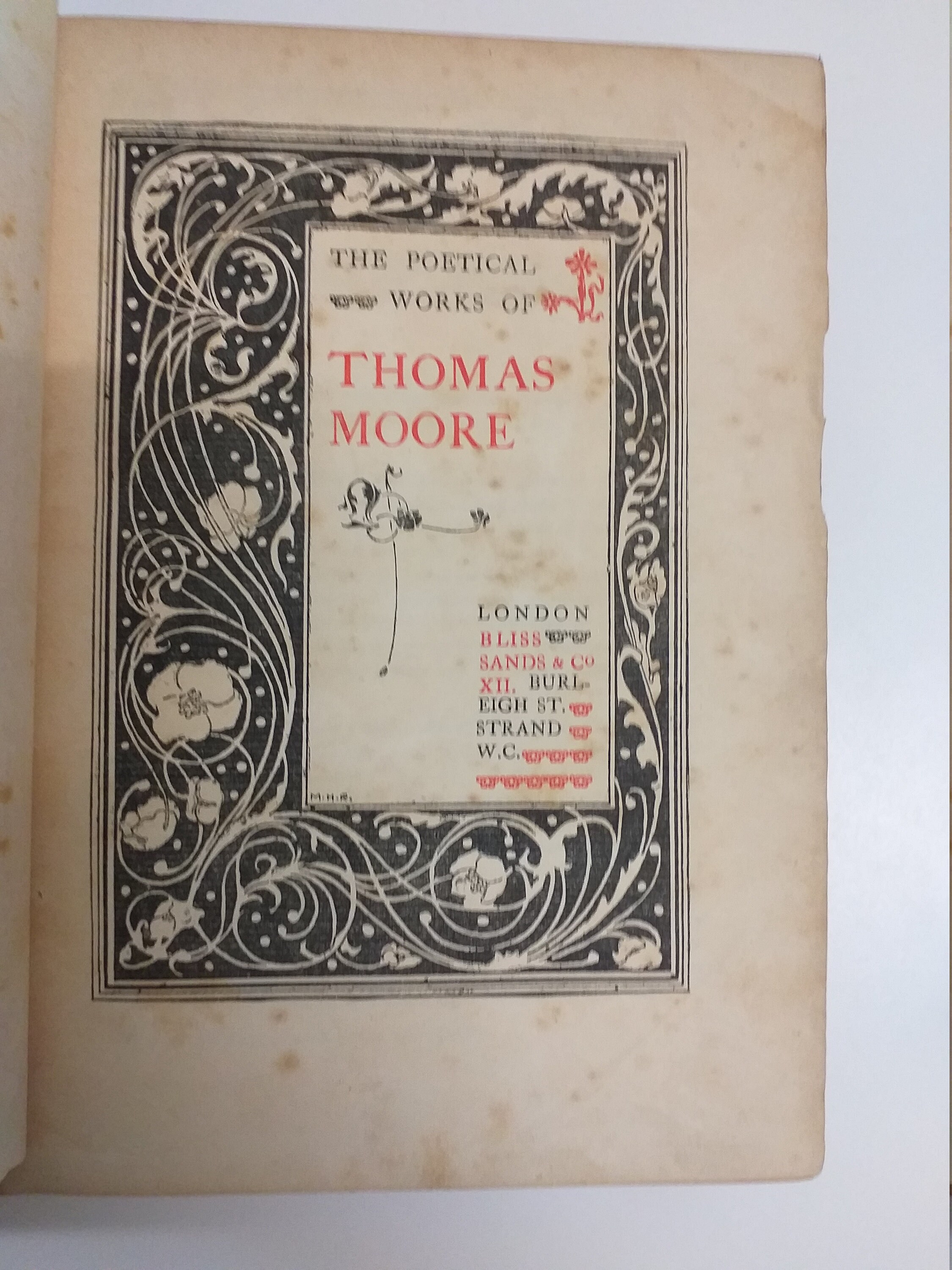 The Poetical Works of Thomas Moore c1895 antique book of | Etsy