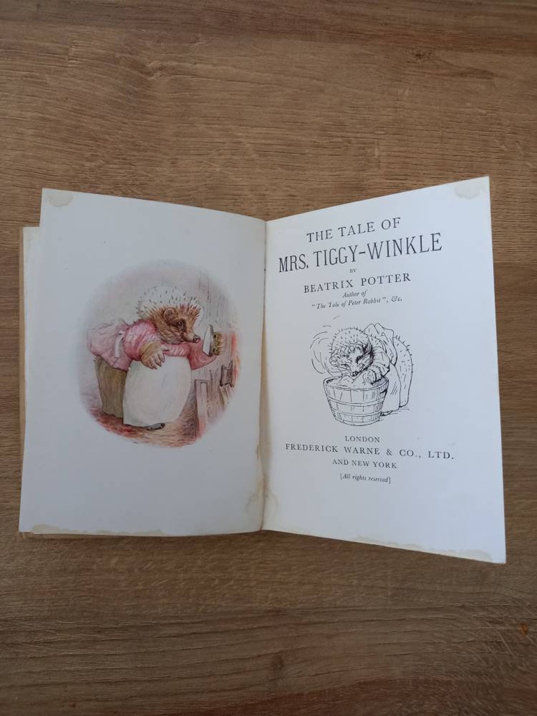 The Tale of Mrs Tiggy-winkle by Beatrix Potter, Early Antique Edition ...