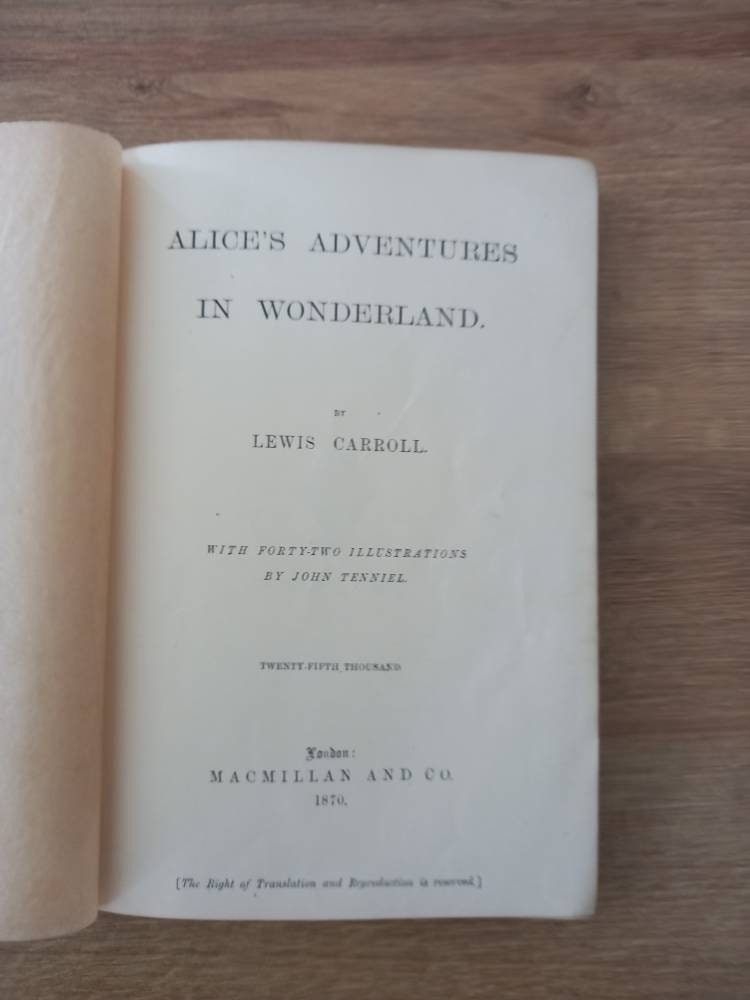 1870 Alice in Wonderland, Lewis Carroll Illustrated by John Tenniel ...
