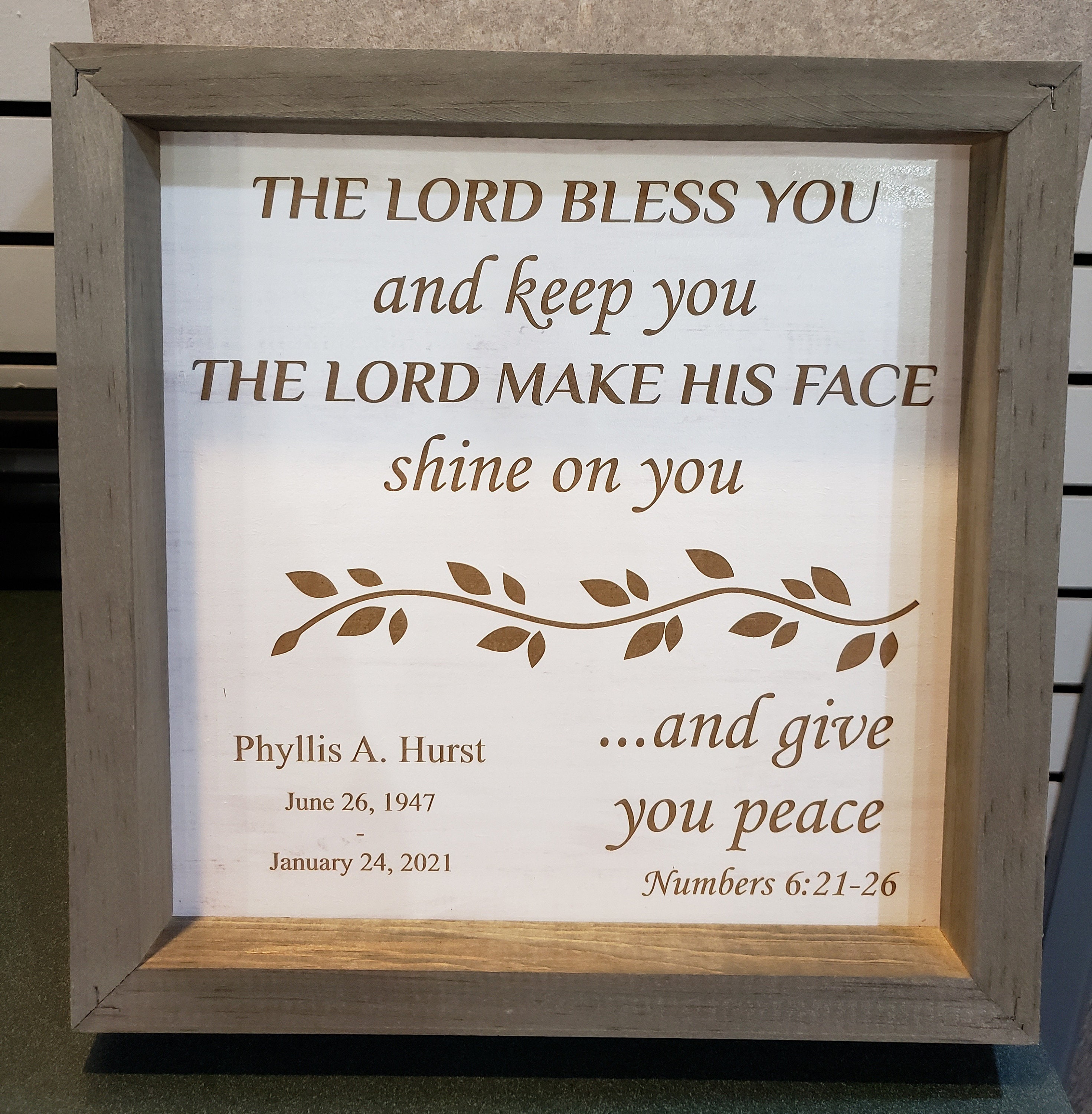 Lord Bless You Memorial Plaque 10"x10" - Etsy