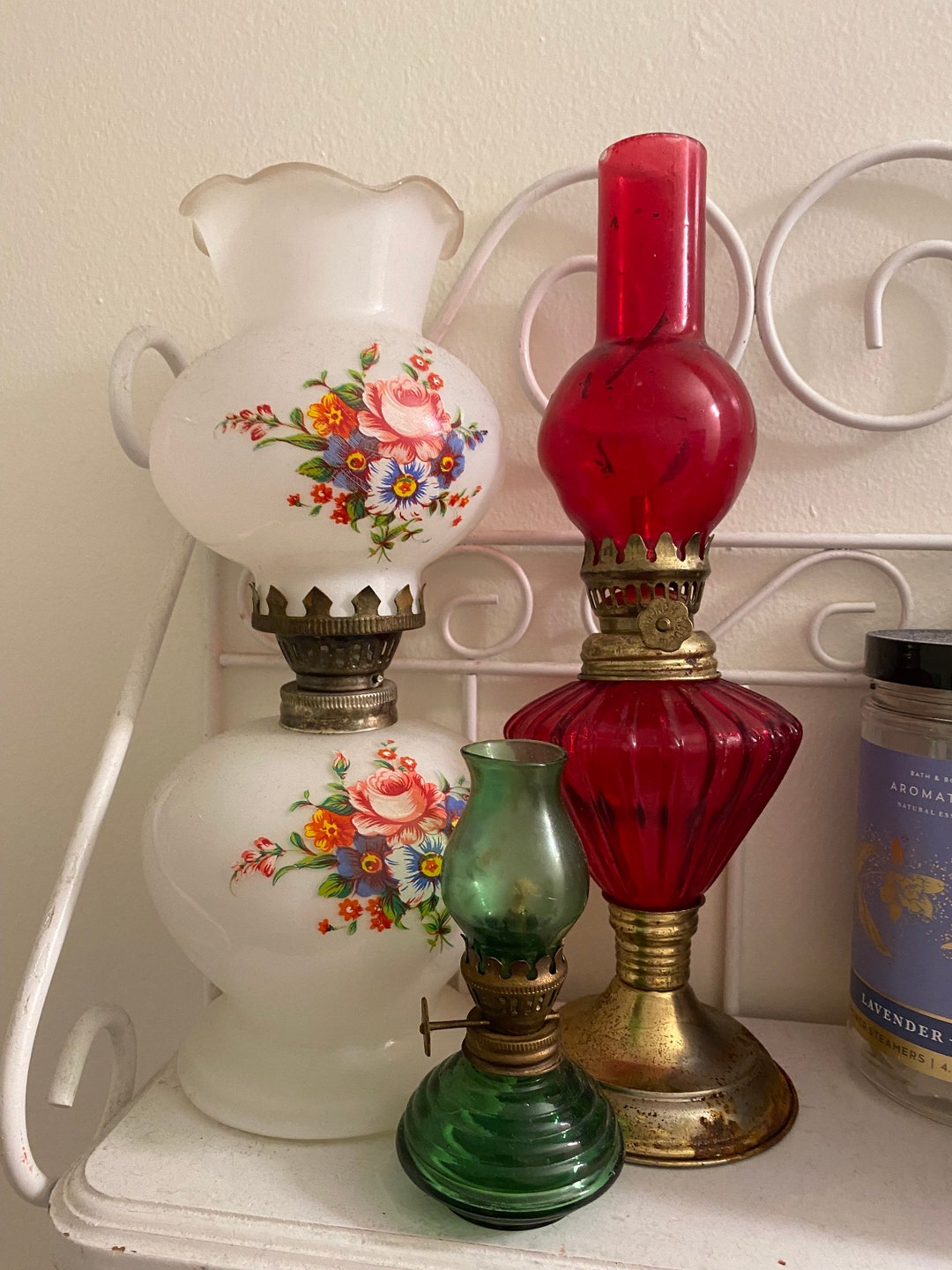 3 Mini Oil Lamps - Unique and Special - Etsy