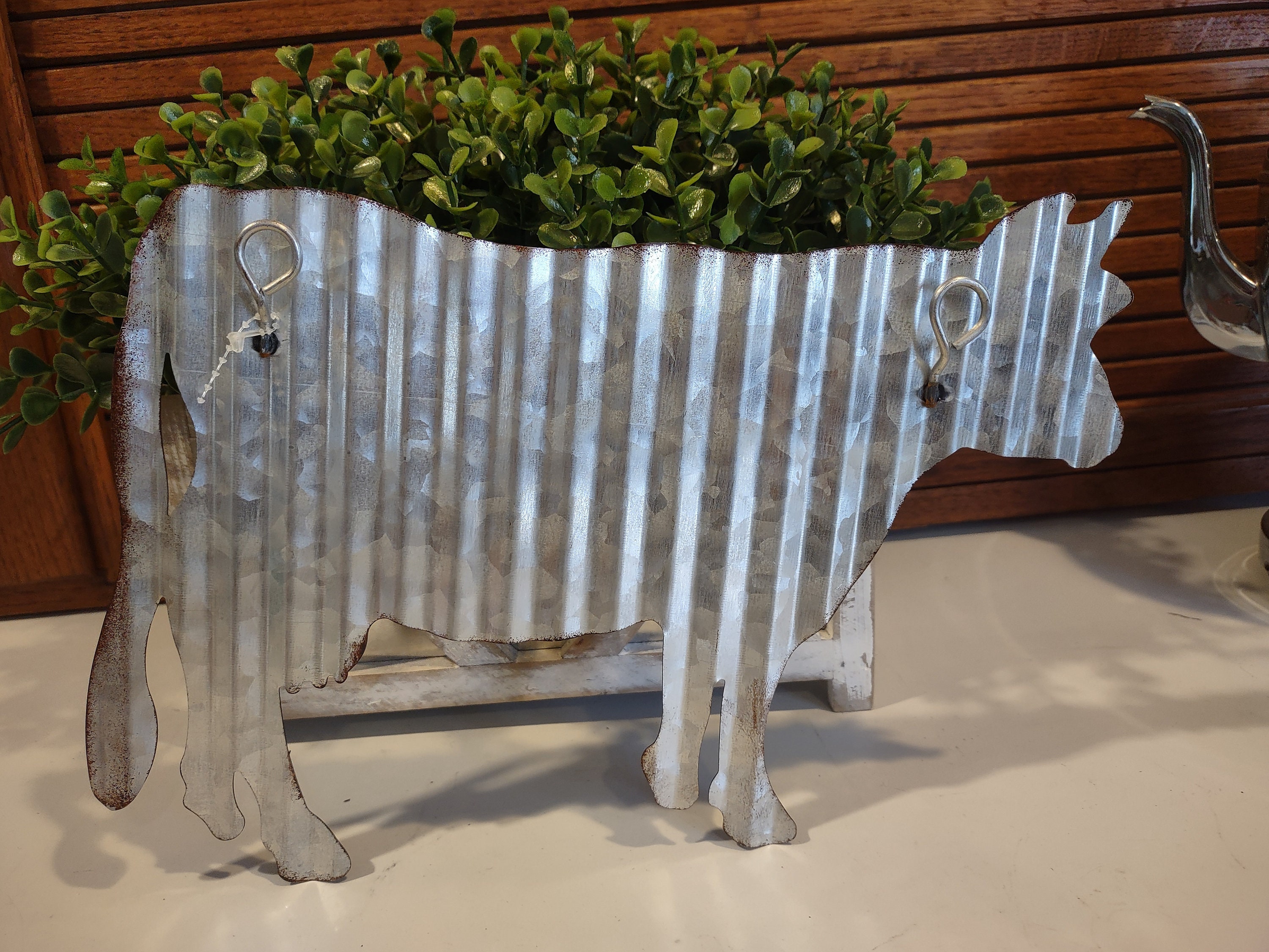 Cow Corrugated Metal Wall Decor - Etsy