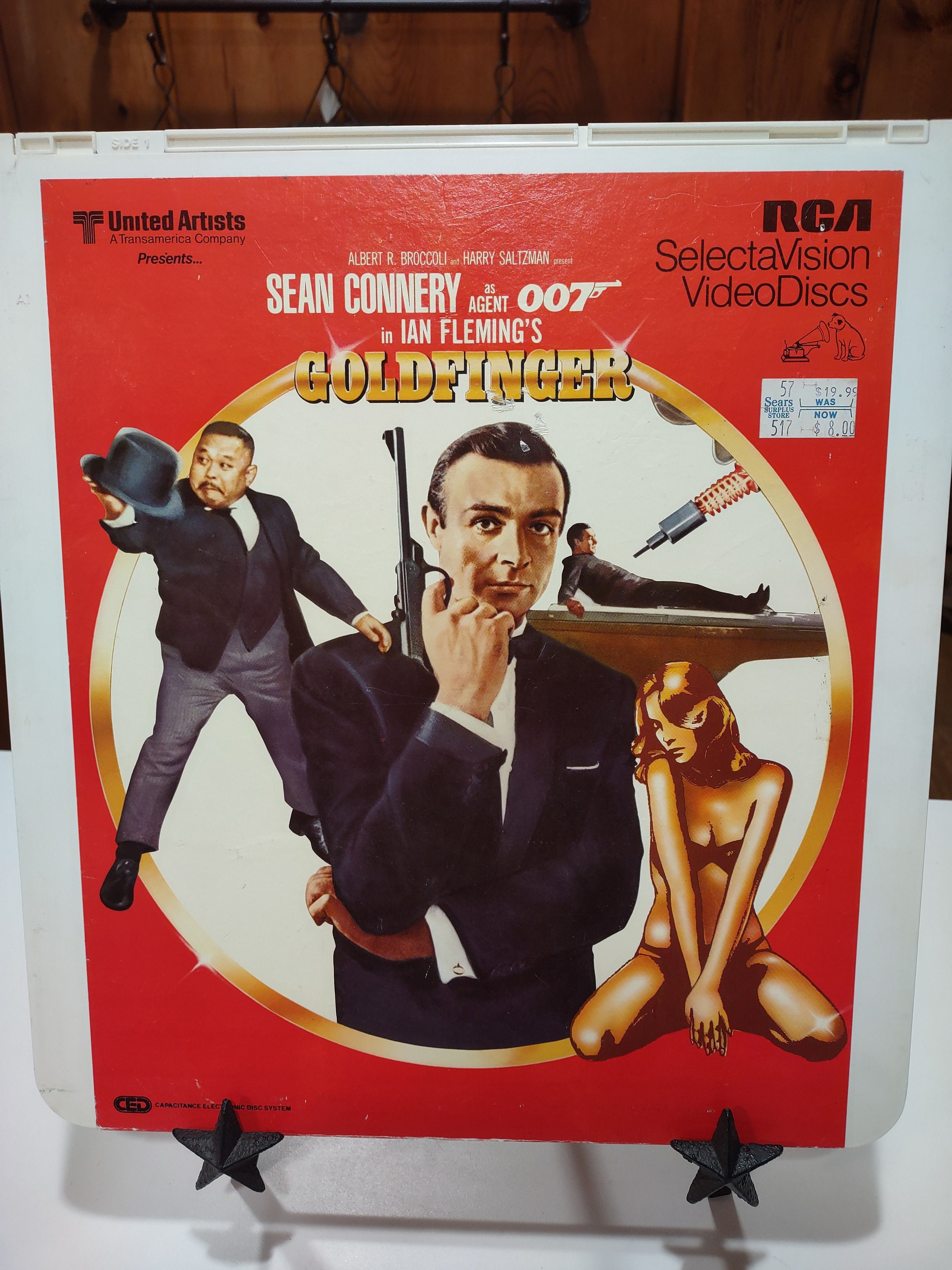 James Bond 007 GOLDFINGER CED RCA Videodisc Selectavision Sean Connery ...