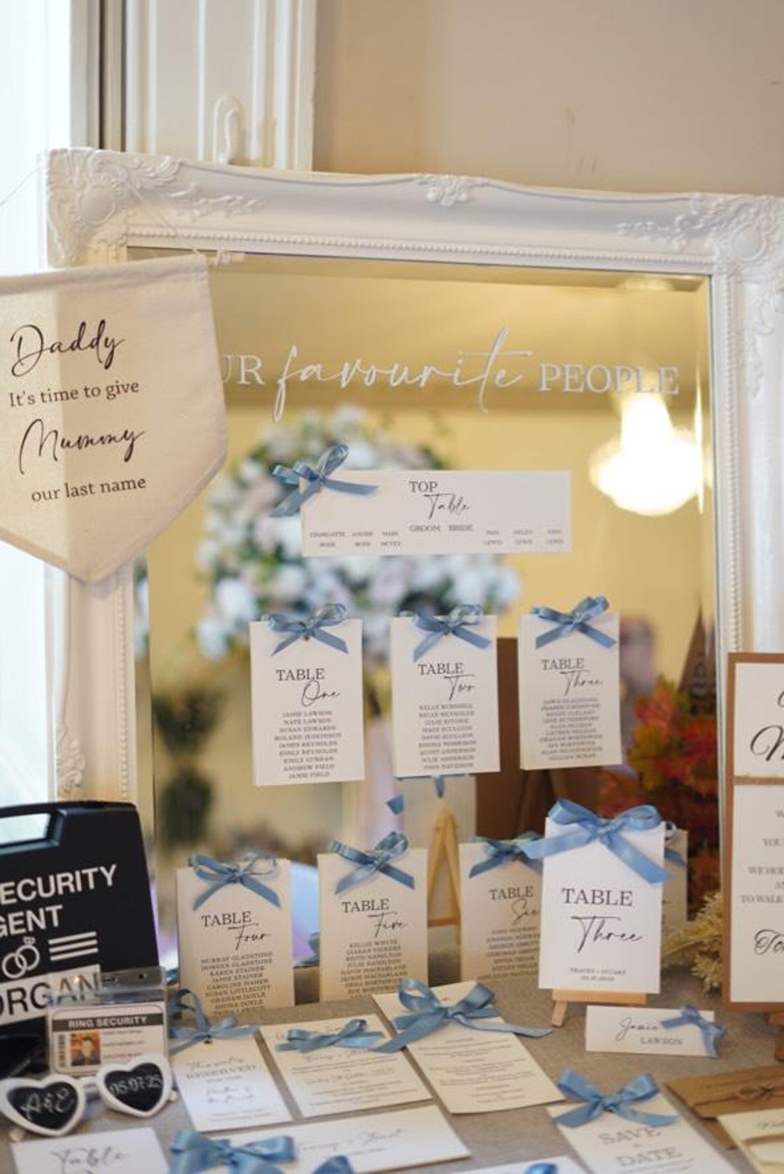 Personalised Wedding Table Plan Cards | Bella Bow Design | Wedding ...