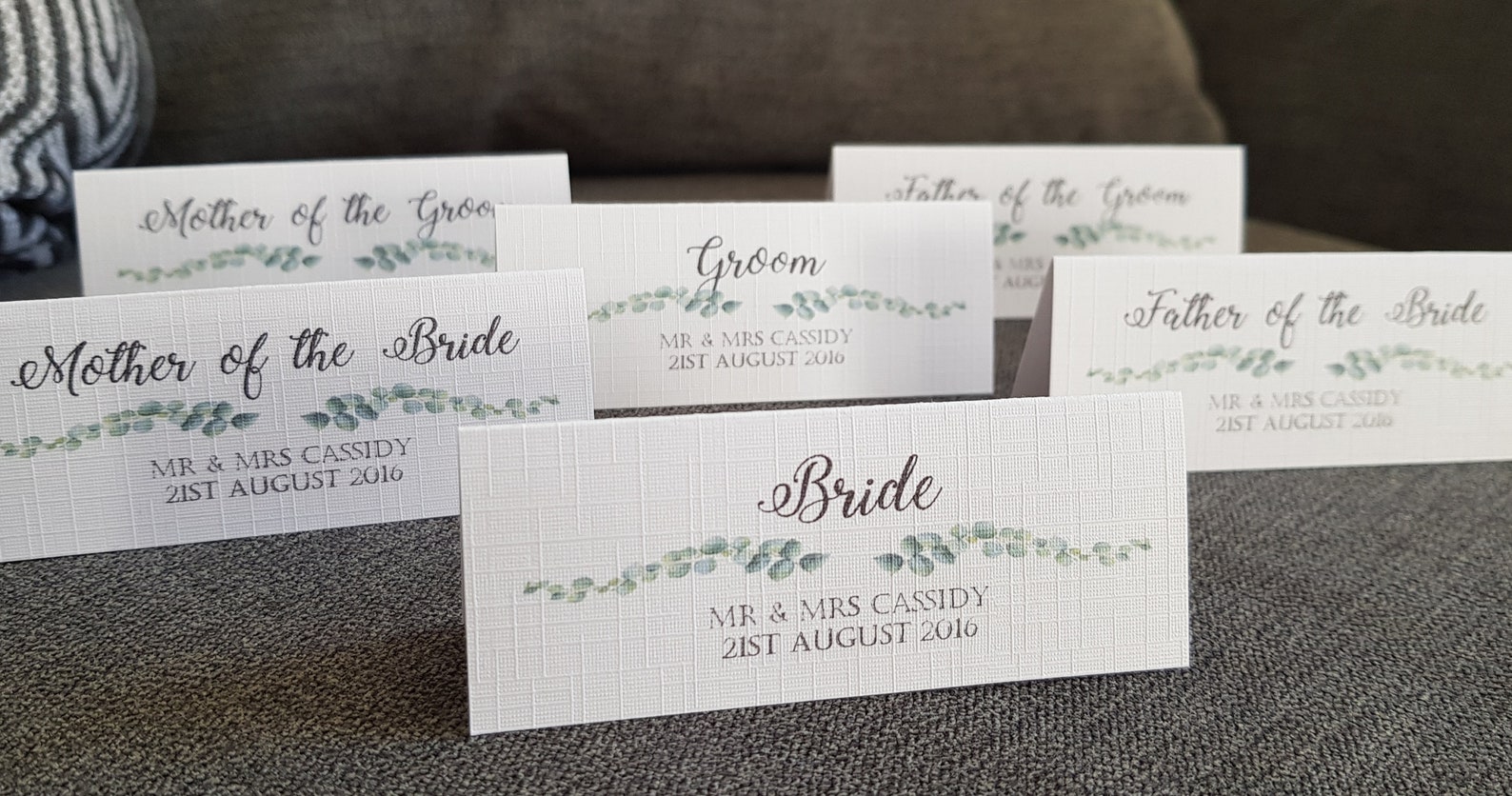 Personalised Wedding Table Name Place Cards Table Settings - Etsy UK