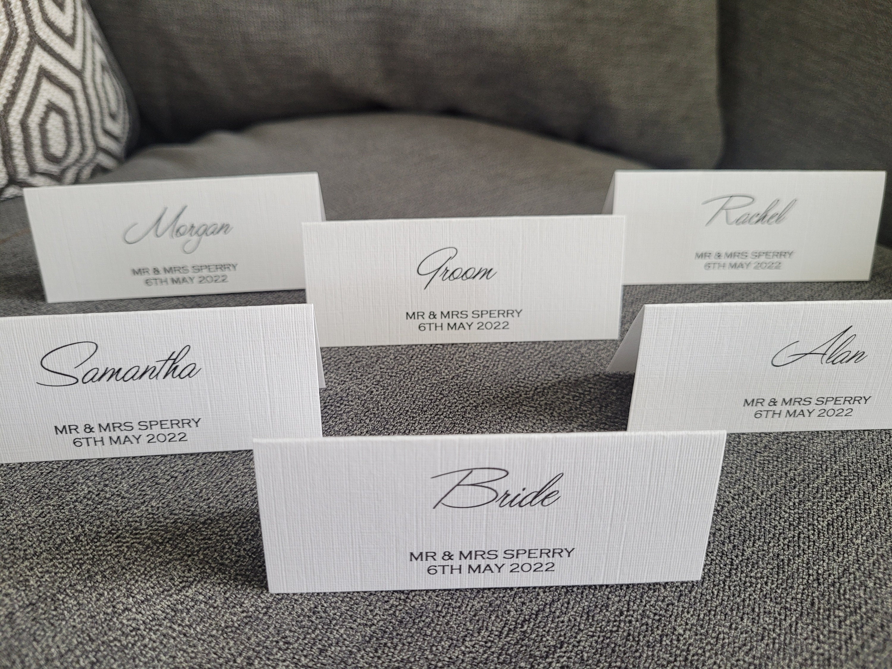 Personalised Wedding Table Name Place Cards Table Settings - Etsy UK