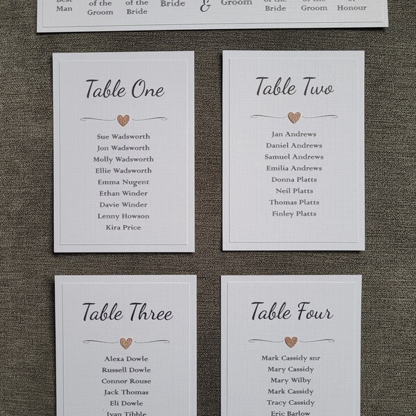 Wedding Table Plan - Etsy UK