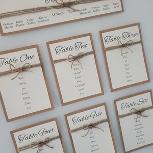 Personalised Wedding Table Plan Cards Rustic Heart Design - Etsy