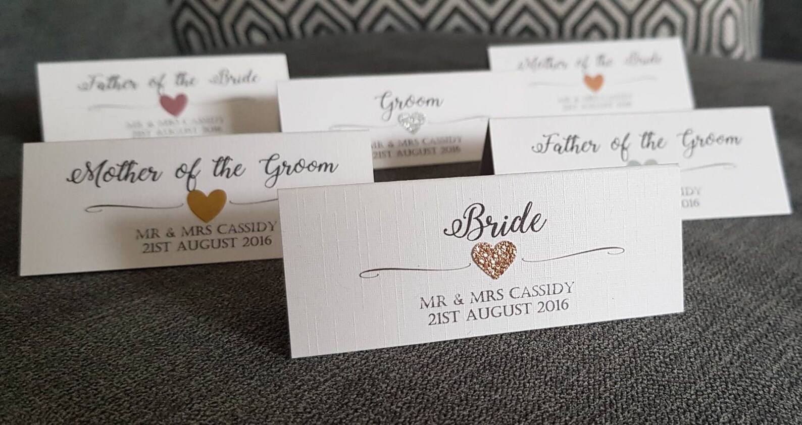 Personalised Wedding Table Name Place Cards Table Settings - Etsy UK