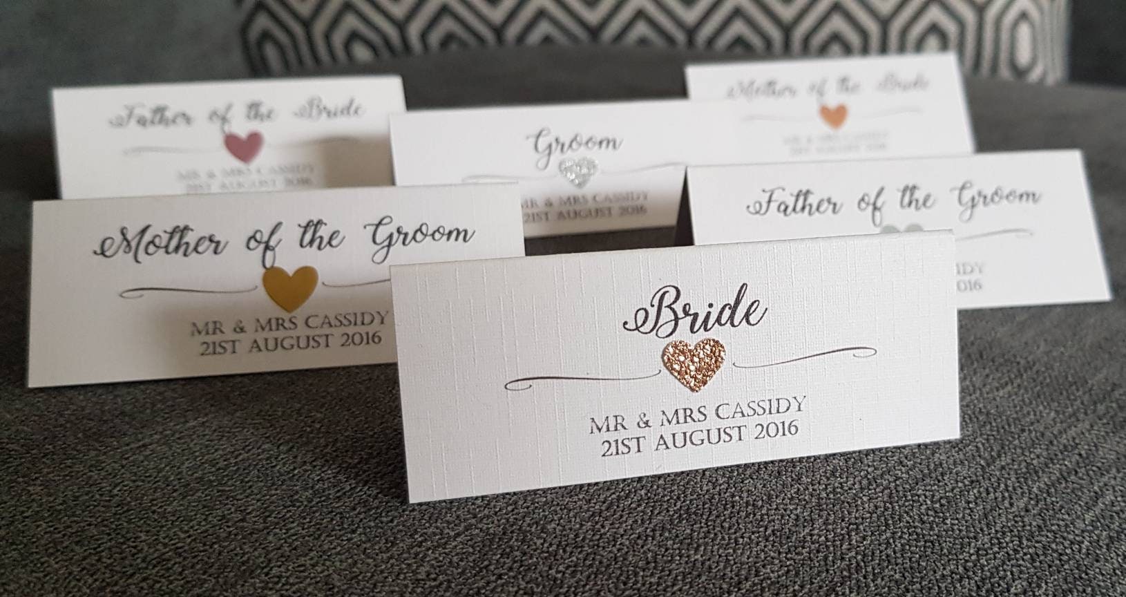 Personalised Wedding Table Name Place Cards Table Settings - Etsy UK