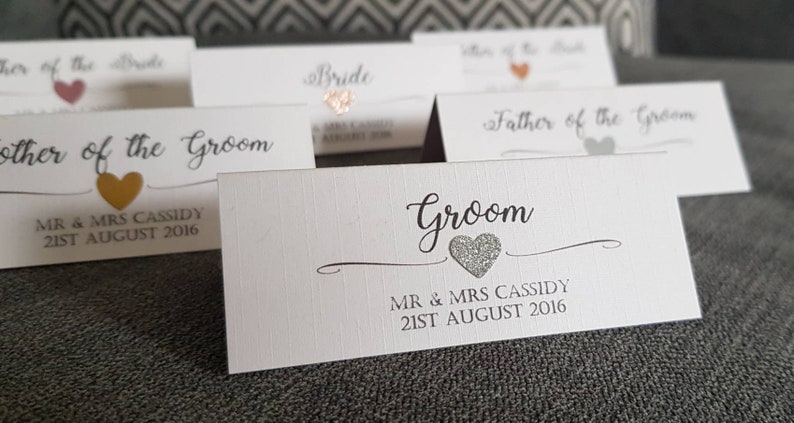 Personalised Wedding Table Name Place Cards Table Settings - Etsy UK