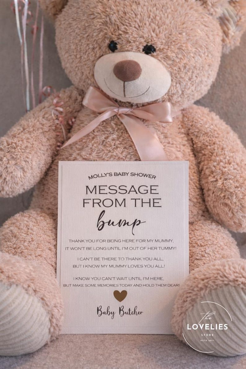 Message From the Bump Sign - Made-to-order DIGITAL DOWNLOAD | Baby ...