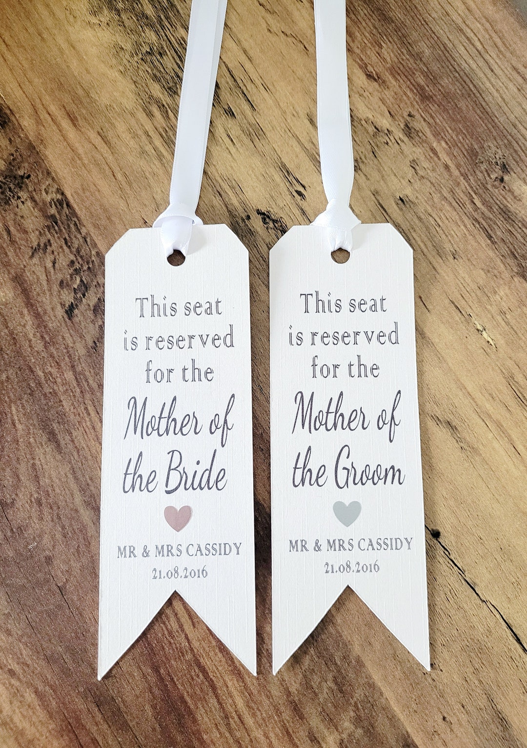 Personalised Wedding Reserved Seating Ceremony Tag & Tent - Etsy