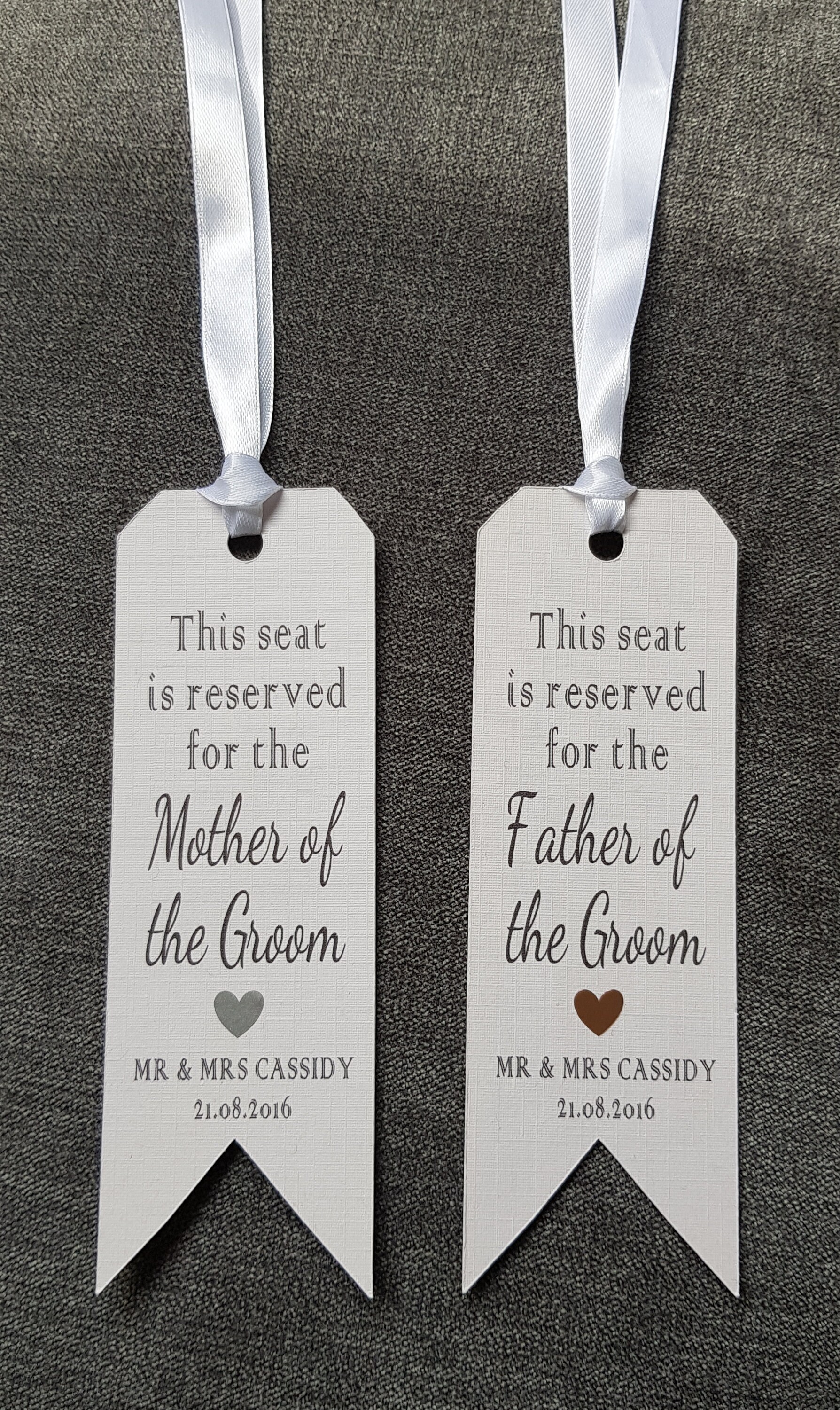 Personalised Wedding Reserved Seating Ceremony Tag & Tent - Etsy