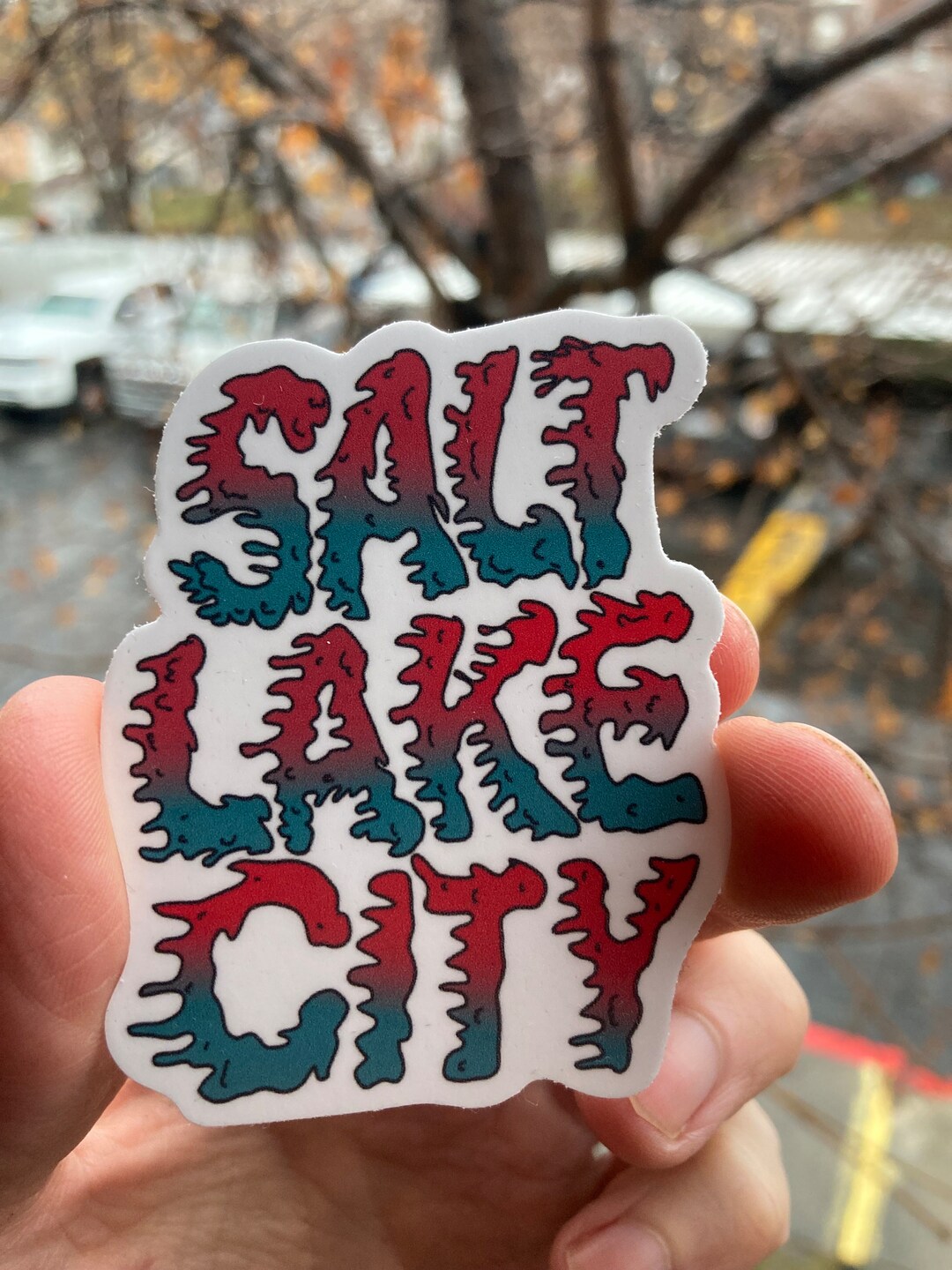 Salt Lake City Sticker Matt Crank Font - Etsy